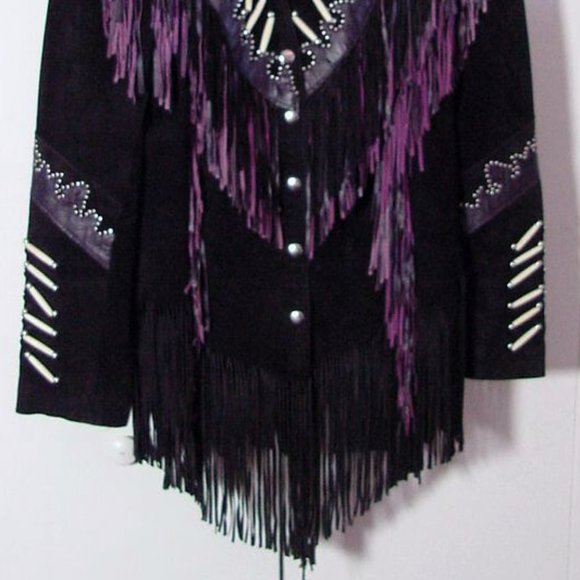 Leather Gallery | Jackets & Coats | Vtg Beaded Western Native Womens ...